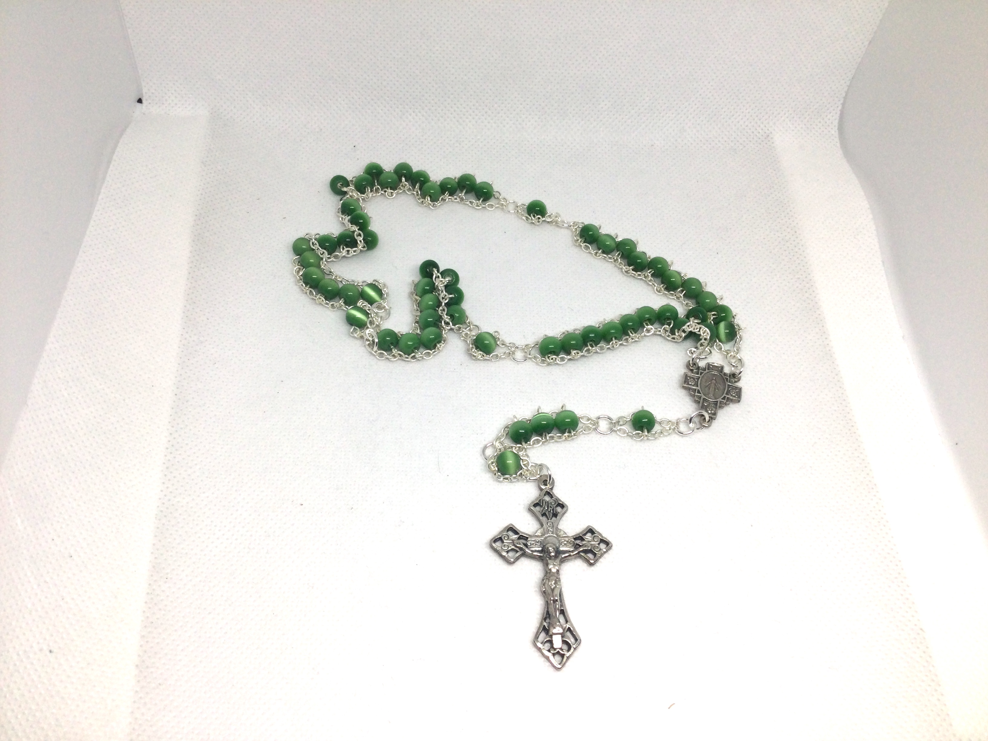 Green Cat's Eye Rosary
