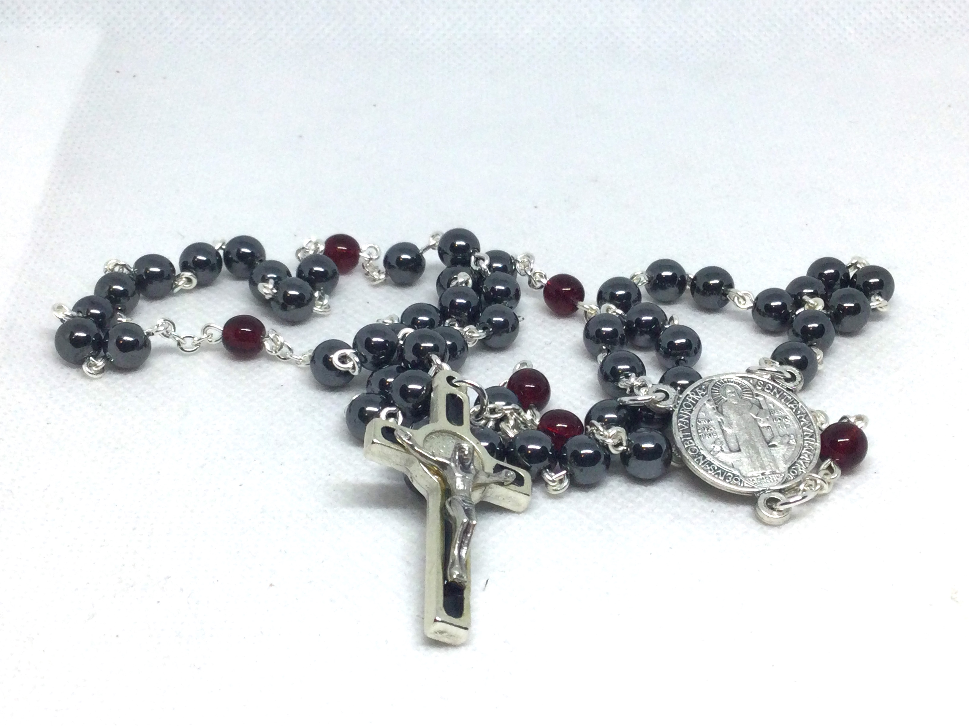 Hemalyke and Red Traditional Benedictine Rosary